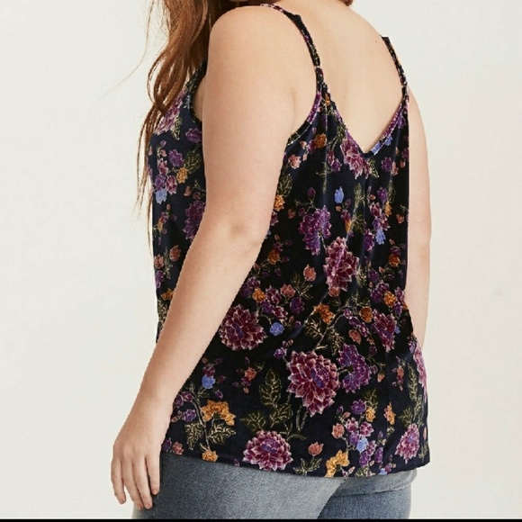 torrid | Tops | New Torrid Velvet Floral Lace Cami Plus Size | Poshmark